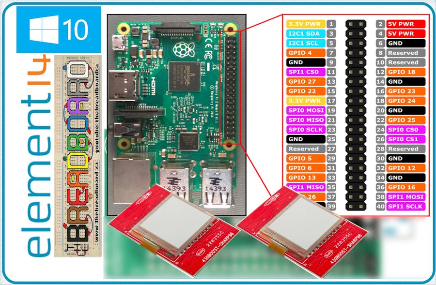 SHARP96 LCD Displays on a PI 2, Windows 10 IoT - Hackster.io